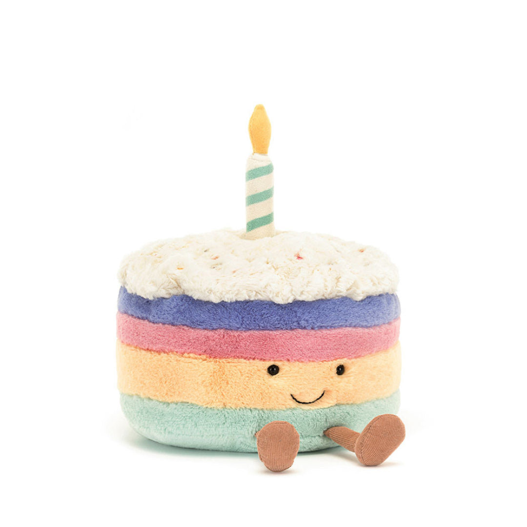 Jellycat Amuseables Rainbow Birthday Cake - Medium – Newbie and Me