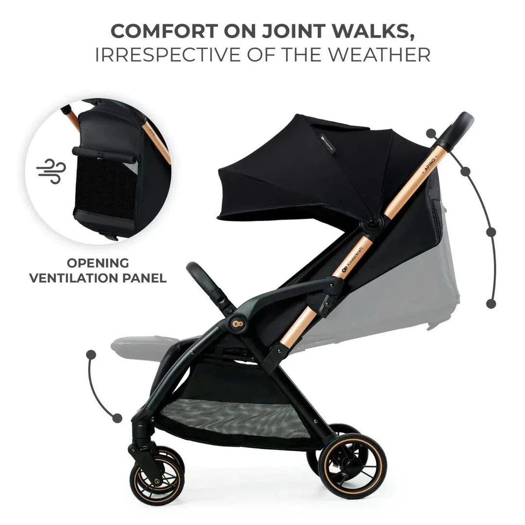 Kinderkraft APINO Compact Stroller - Black – Newbie and Me