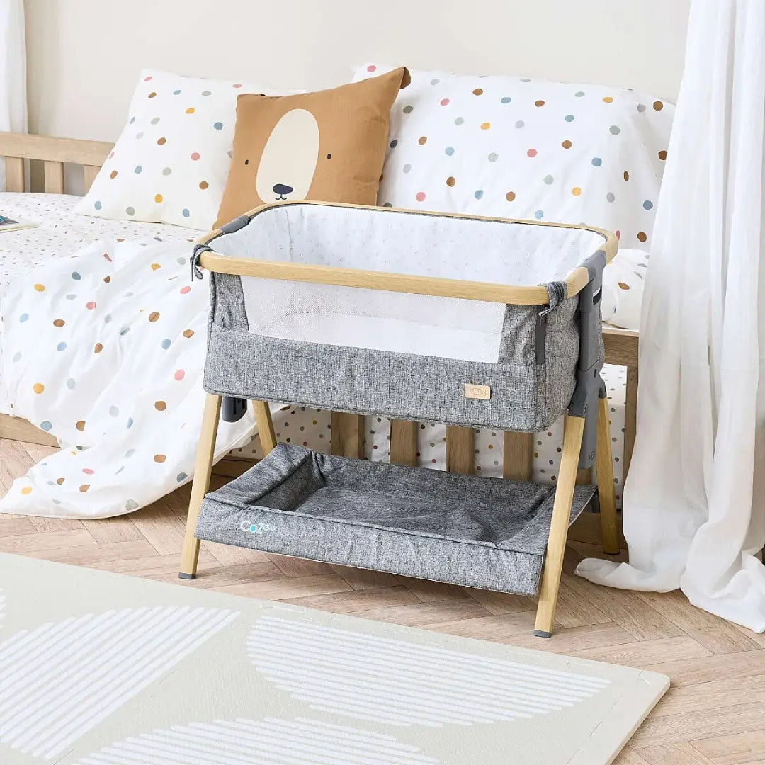 Tutti Bambini CoZee Mini Me Play Crib - Oak & Charcoal – Newbie and Me
